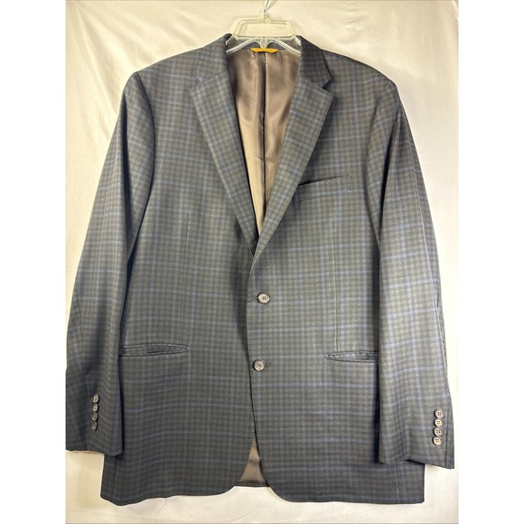 Hickey Freeman | Suits & Blazers | Hickey Freeman 44l Shadow Plaid Wool ...